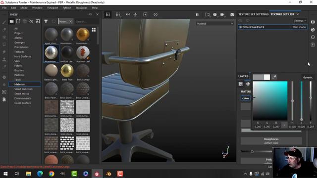 BLENDER_SUBSTANCE PAINTER_ OFFICE CHAIR (PART 2)
