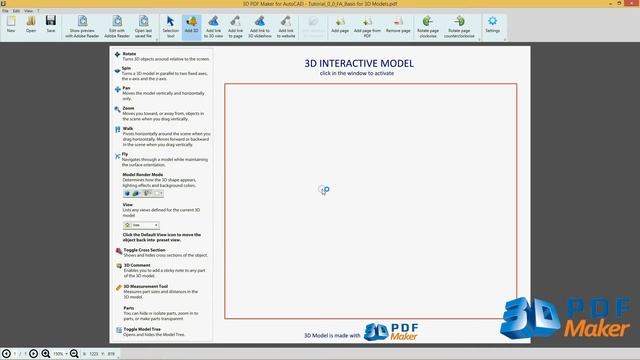 3D PDF Maker for AutoCAD Tutorial 1. Insert AutoCAD 3D Models in PDF Files - смотреть видео ...