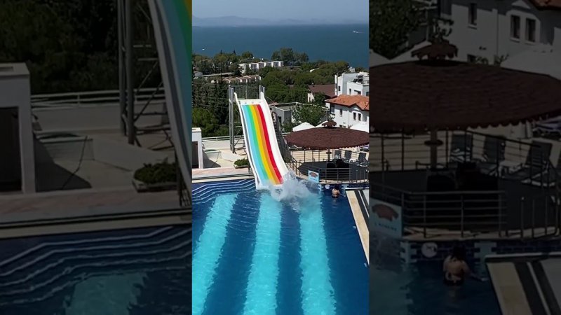 Bodrum riding a water slide #beach #travel #стрим #turkey #bodrum