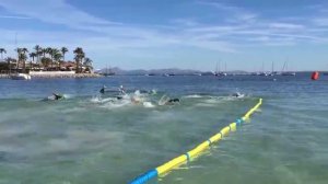Триатлон - Забегание в воду в условиях мелководия