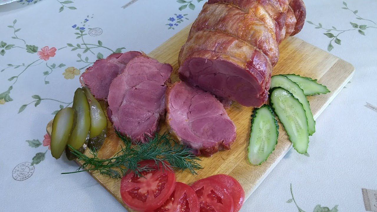 Свиная шея на вертеле в духовке.