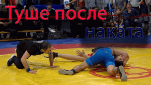Борец завершил поединок туше