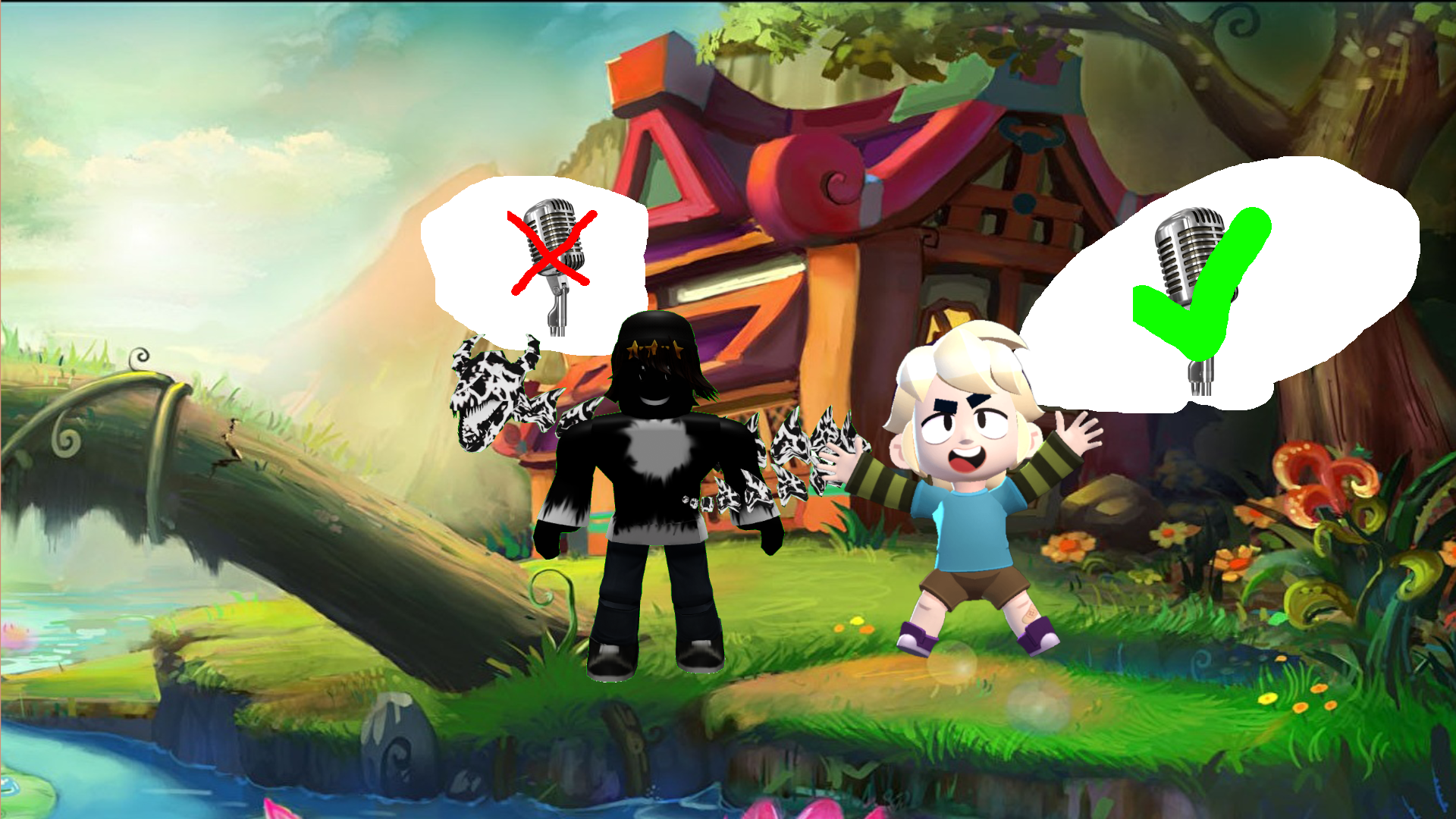 Челлендж говорит только мой друг! Играем в Rainbow Friends 2!