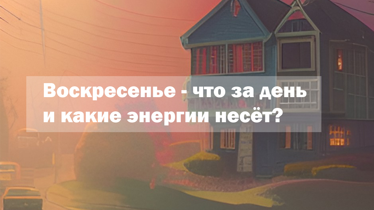 Воскреенье - какие энергии несёт, как ресурснее провести