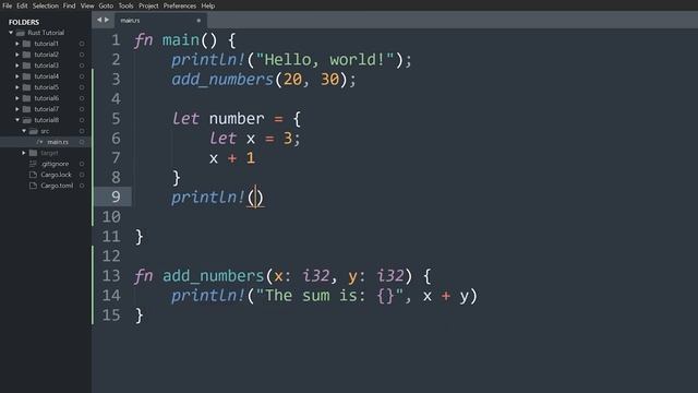 Rust Tutorial #8 - Functions, Expressions & Statements