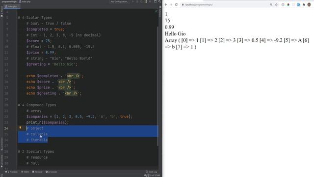 5 PHP Data Types - Typecasting Overview & How It Works - Full PHP 8 Tutorial