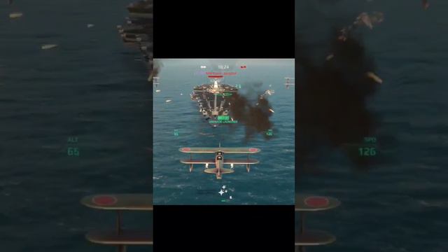 IJN Yamatos plane drop bomb in USS Nemesis - modern warships