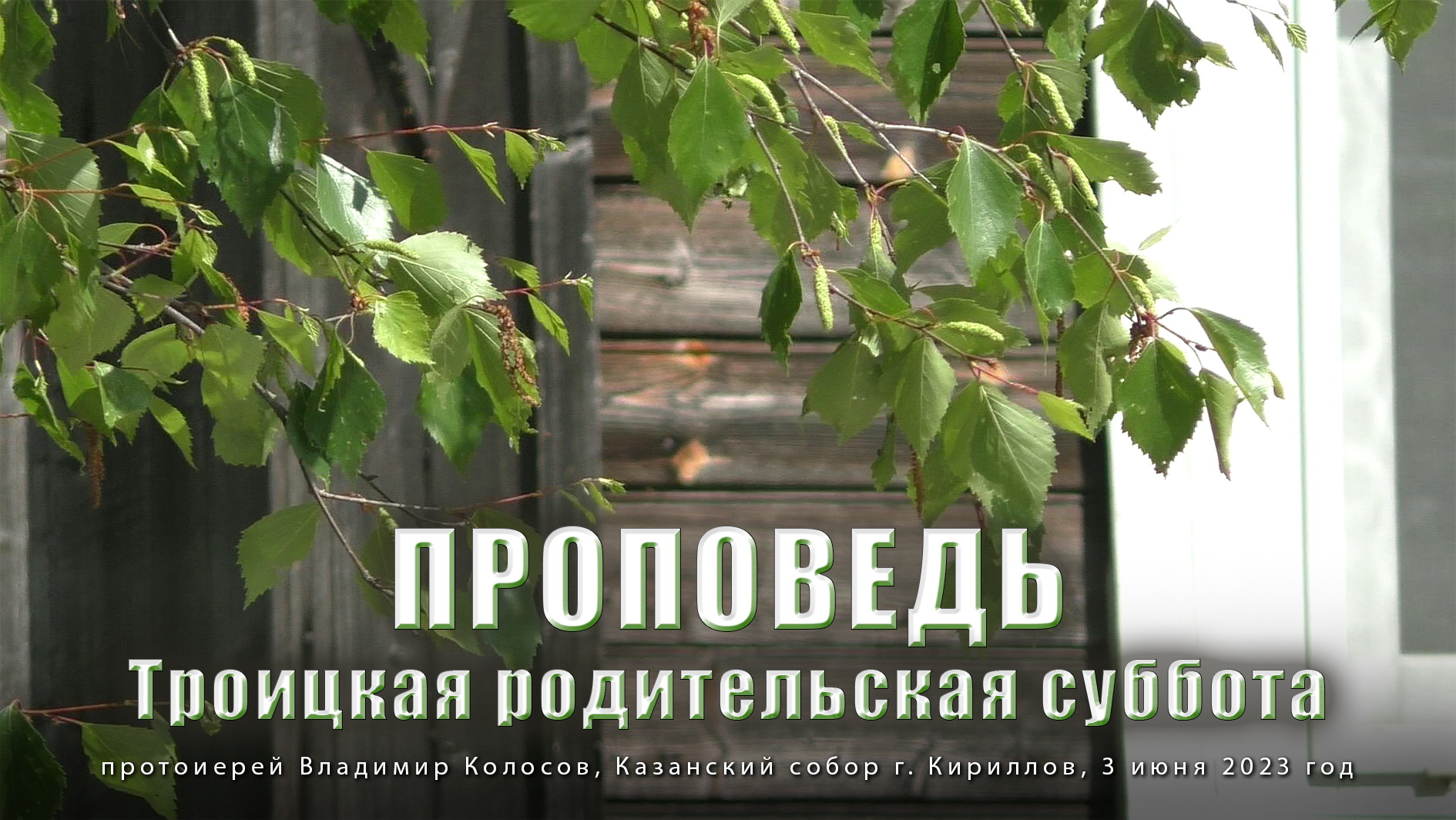 ПРОПОВЕДЬ. Троицкая родительская суббота, прот. Владимир Колосов, 2023.