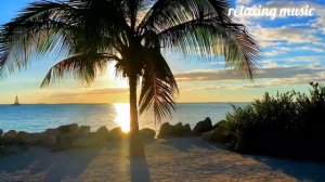 the best relaxing music. beautiful sunsets on the beaches. piano music.