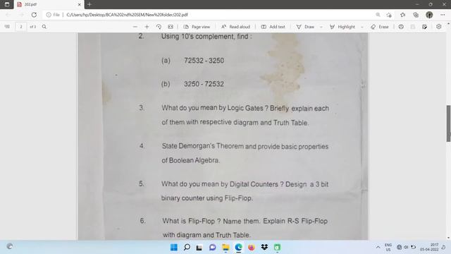 bca 2nd sem question paper. BCA(semester-2nd) Computer Architecture ...