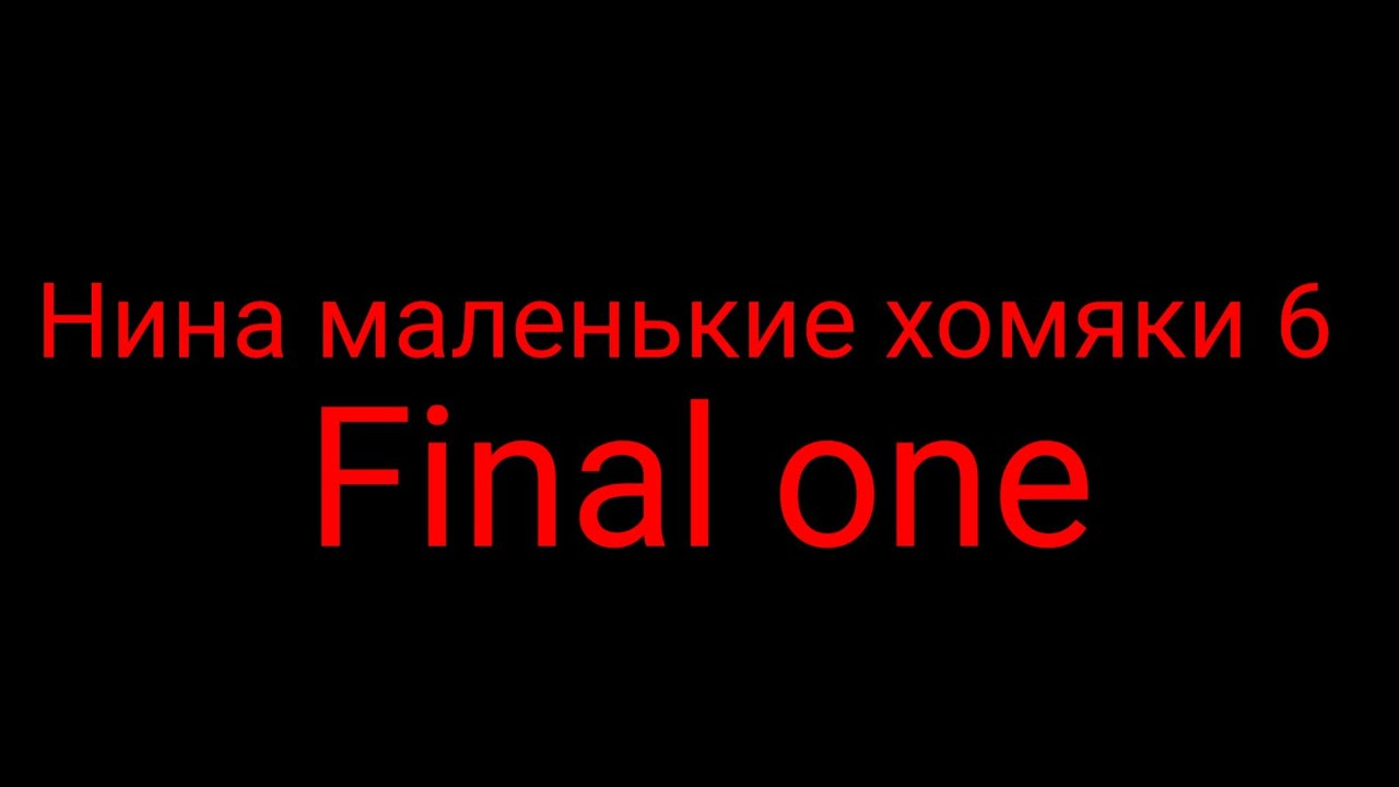 Нина маленькие хомяки 6 Final one