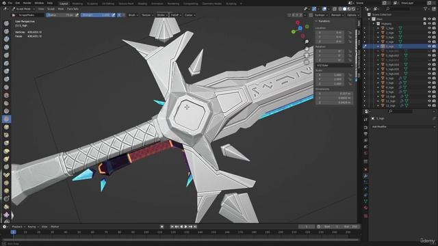 013 Sculpting the Sword Base 1