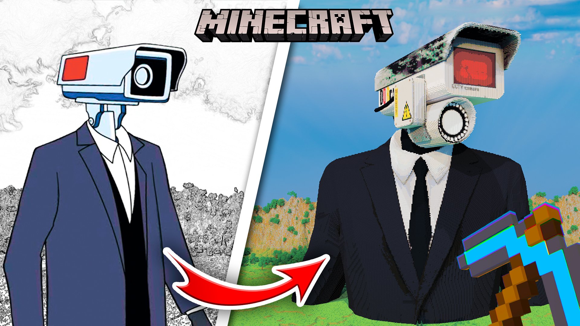 Я построил самого большого Агента Камерамена в Майнкрафте