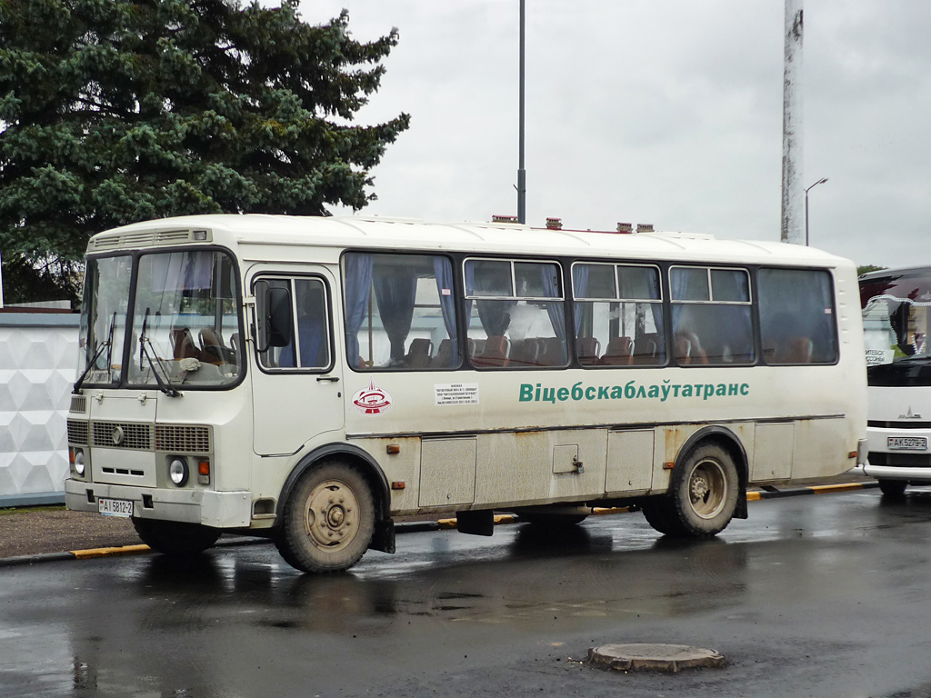 Автобус Полоцка ПАЗ-Р 4234 Аl 5812-2 Маршрут №520 АВ Полоцк - АС Верхнедвинкс