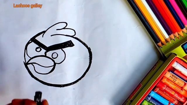 How To Draw ANGRY BIRD /Easy Red ANGRY BIRD step by step Drawing by ...