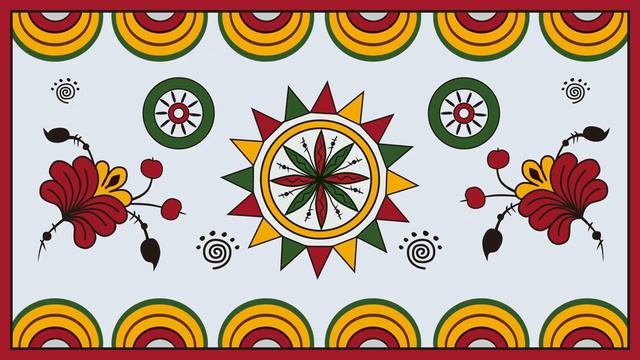Русский народный орнамент. Пермогорская роспись
