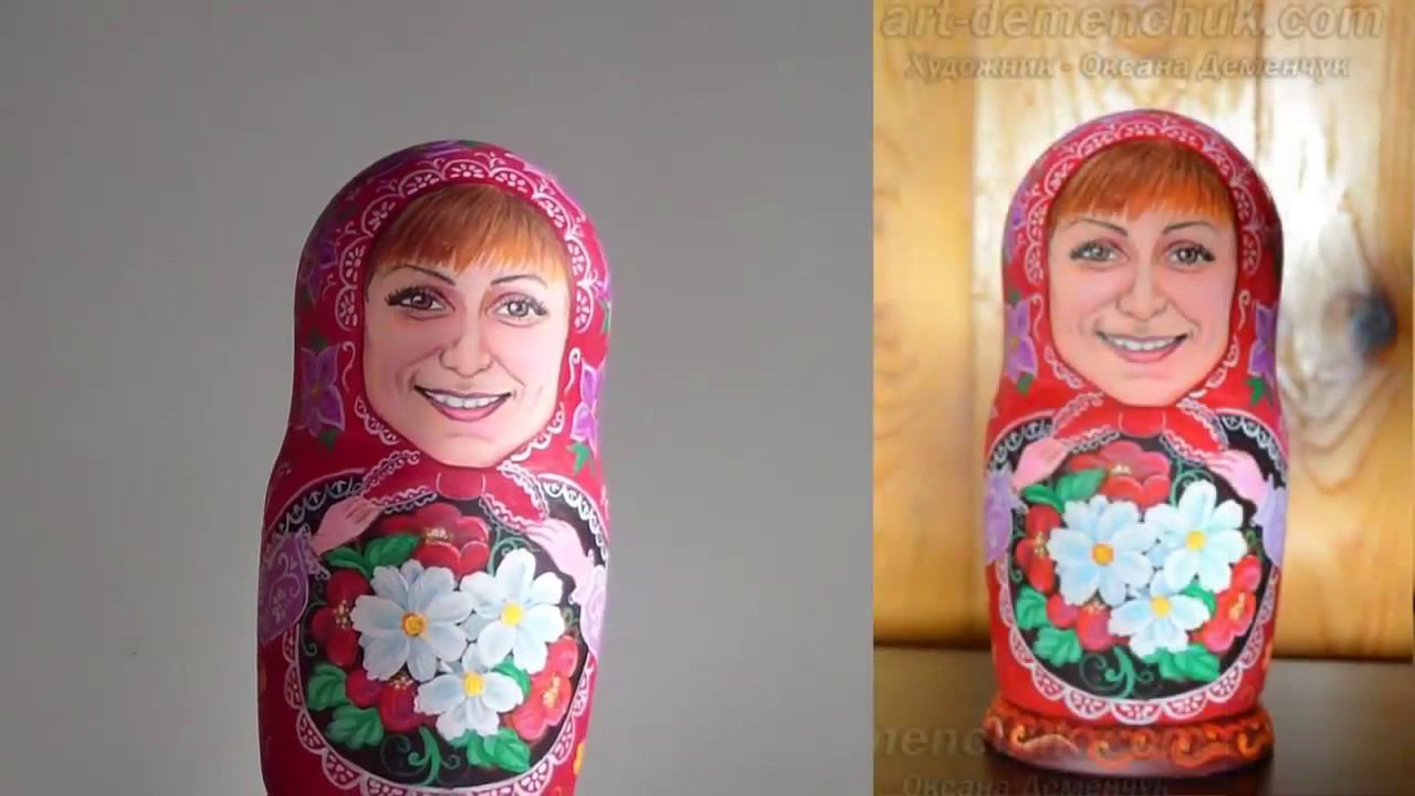 Матрешка-шарж. Идеи для росписи матрешек.