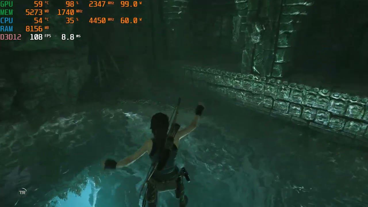 Shadow of the Tomb Raider.Ryzen 5 5600+RX 6600,Ультра, Full HD.