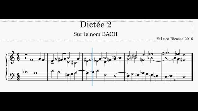 Dictée sur le nom BACH_2016