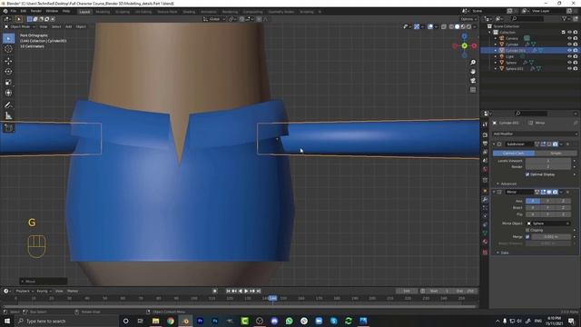 03 - Details Part 1 - Blender 3D Full 3D Character Easy Workflow