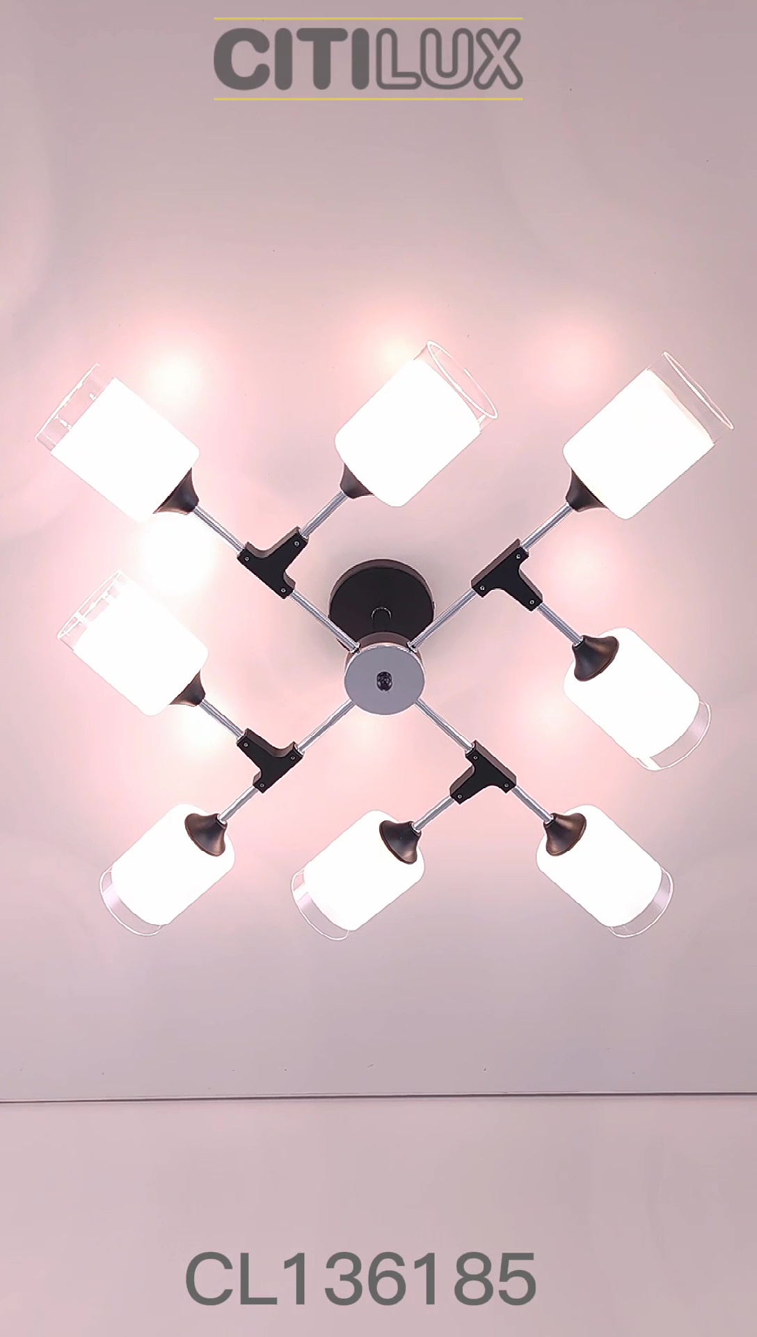 Citilux Эрик CL136185 Люстра потолочная Чёрная