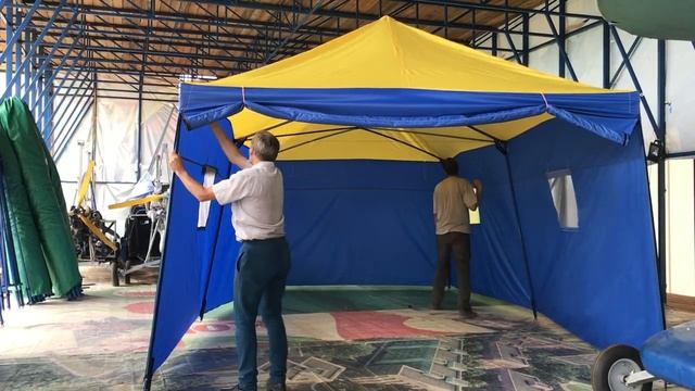 Установка и свёртывание складной палатки 3х6м полуавтомат