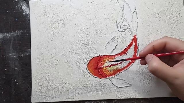 Текстурная картина. Рыбка