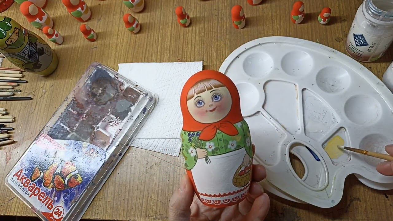 Как рисовать матрёшку.