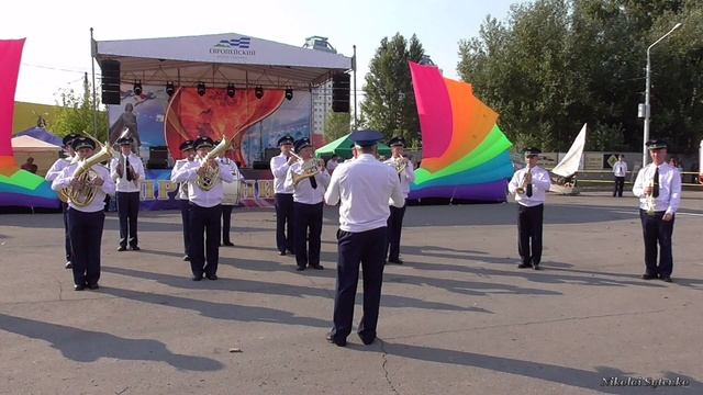 Военный духовой оркестр Липецкого Авиацентра. Июль 2016..