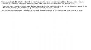 Wordpress: Why does WP HTTP API switch the method (POST/PURGE) to GET when redirecting (302)?