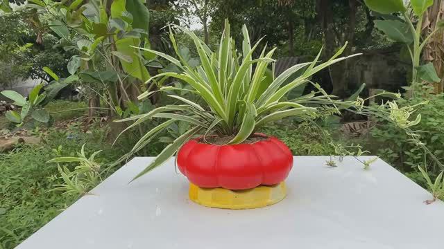 Горшок "Тыква" из цемента